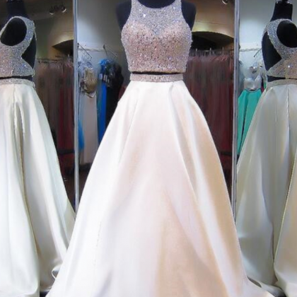 Pieces Prom Dress With Beaded Crop Top Prom Dress Prom Dress on Luulla
