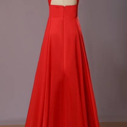 Red Prom Dress,sexy Open Back Evening Dress,halter Neckline Party Dress ...