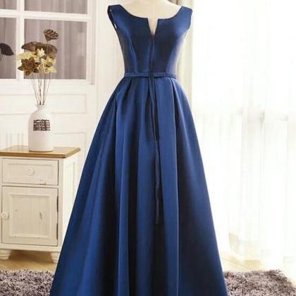 High Quality Satin Long Party Dress, Long Formal Dress on Luulla