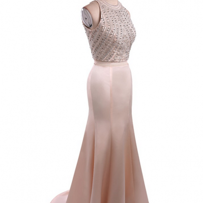 Long Formal Evening Dress Elegant Two Pieces Mermaid Evening Gowns ...