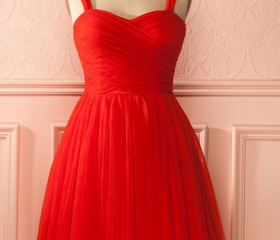 Short Red Homecoming Dress Party Dress, Short Red Dancing Dress Party ...