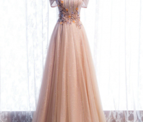 Tulle Off The Shoulder Beading Prom Dress on Luulla