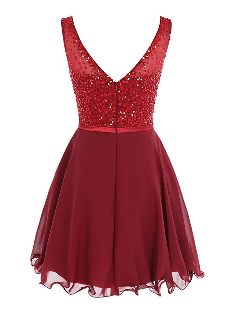 Grade Prom Dresses Anos Gradation Dress Beaded Short Sequins Homecoming ...