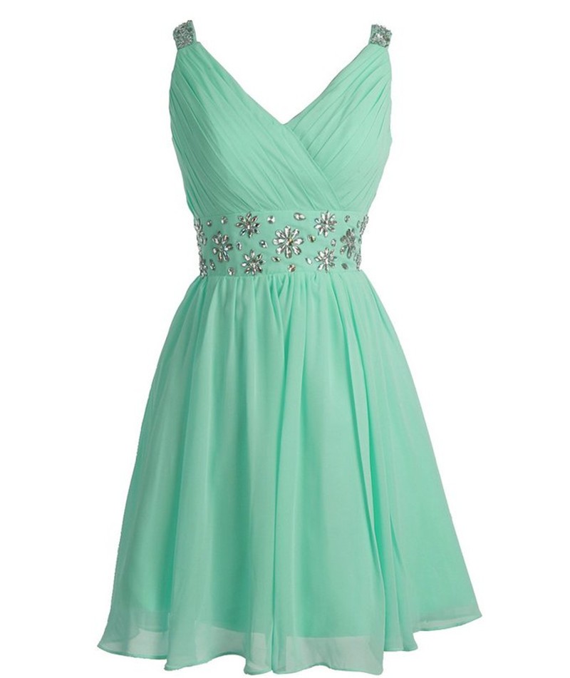 V-neck Grade Graduation Dress Short Homecoming Dresses Juniors on Luulla