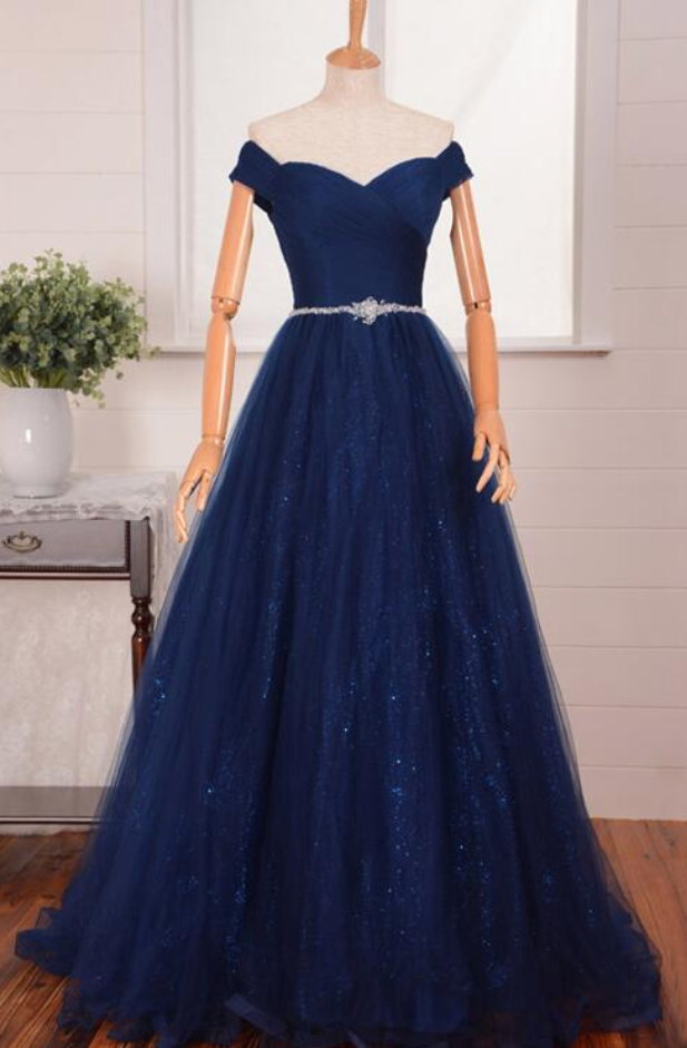 Prom Gown, Prom Dresses,royal Blue Evening Gowns,beaded Party Dresses ...