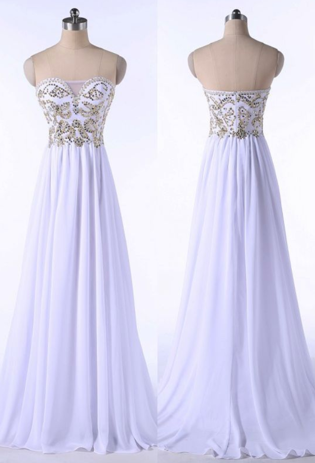 Lj33 Chiffon Prom Dress,long Prom Dress,beading Prom Dress,girl Prom ...