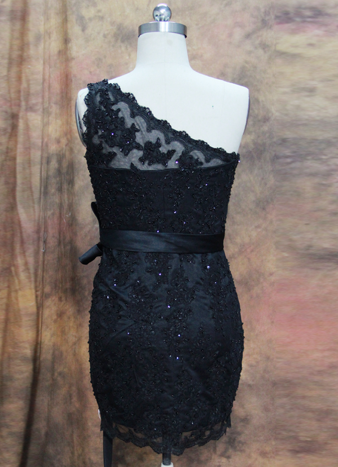 One Shoulder Little Black Dres Homecoming Dress on Luulla