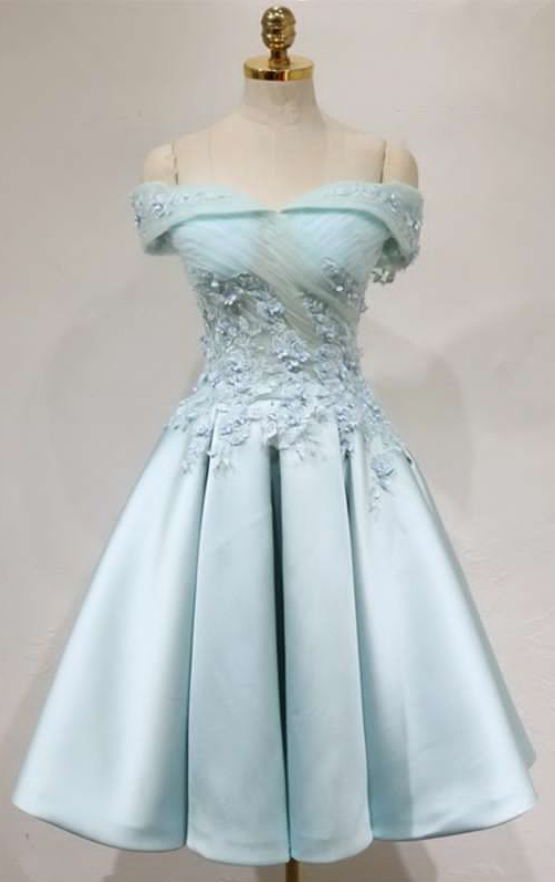 Short Off Shoulder Prom Homecoming Dresses Lace Embroidery on Luulla