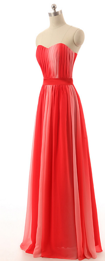 Elegant Sexy A Line Chiffon Formal Prom Dress Beautiful Long Prom
