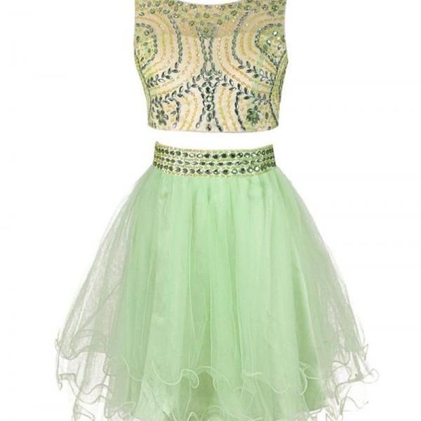 Graduation Dresses Vestido De Noche Sexy Two Piece Dress Homecoming ...