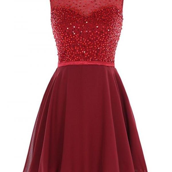 Grade Prom Dresses Anos Gradation Dress Beaded Short Sequins Homecoming ...