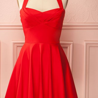 Short Red Homecoming Dress Party Dress, Short Red Dancing Dress Party ...
