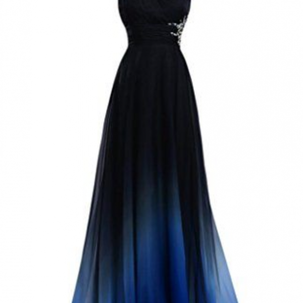 Gradient Color Prom Dresses,long Homecoming Dresses,backless Evening ...