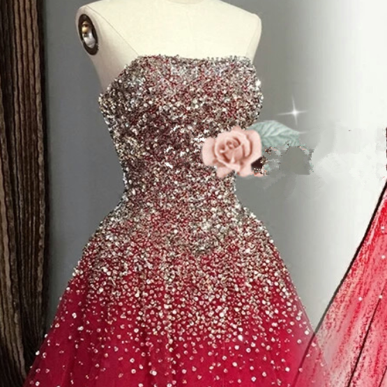 Prom Dress,prom Dresses,sparkling Rhinestone Prom Dress,bling Prom ...