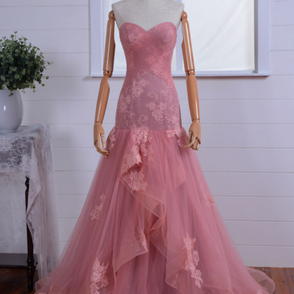 Long Elegant Lace Evening Party Dress Prom Dress Real Photos on Luulla