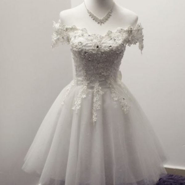 White Homecoming Dress,lace Homecoming Gown,tulle Homecoming Gowns,ball ...
