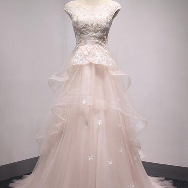 Prom Dresses Tulle With Lace Elegant Prom Gown, Charming Formal Dresses ...