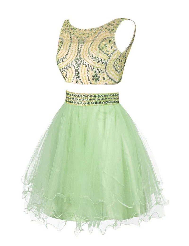 Graduation Dresses Vestido De Noche Sexy Two Piece Dress Homecoming ...