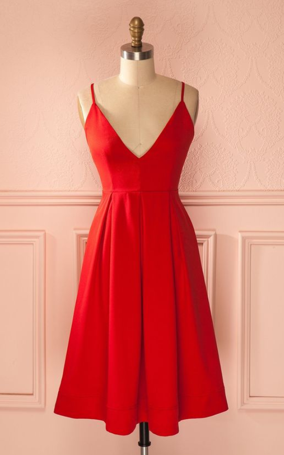Short Red Homecoming Dress Party Dress, 2017 Short Red Dancing Dress ...