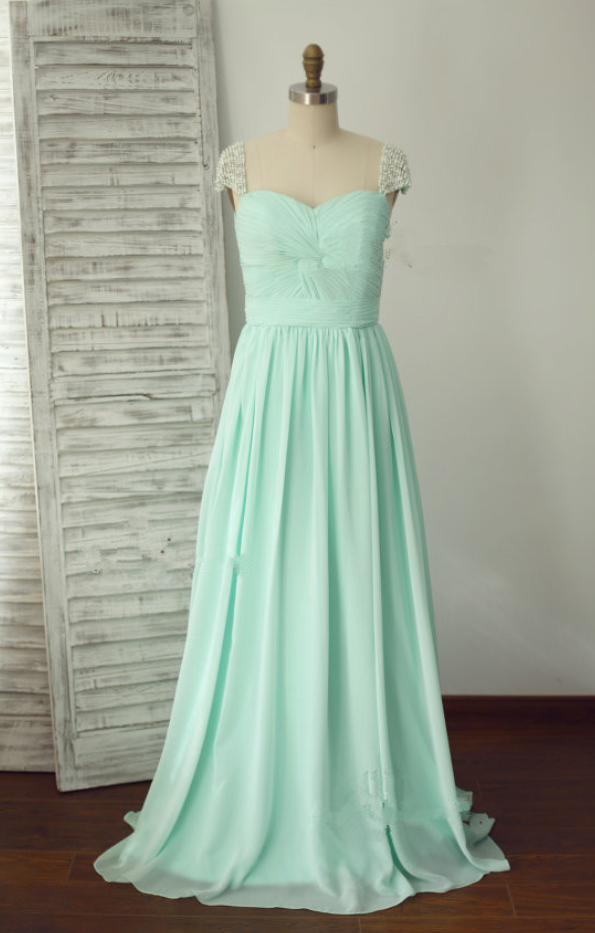 Charming Prom Dress, Cap Sleeve Evening Dresses,long Prom Dress,sexy ...