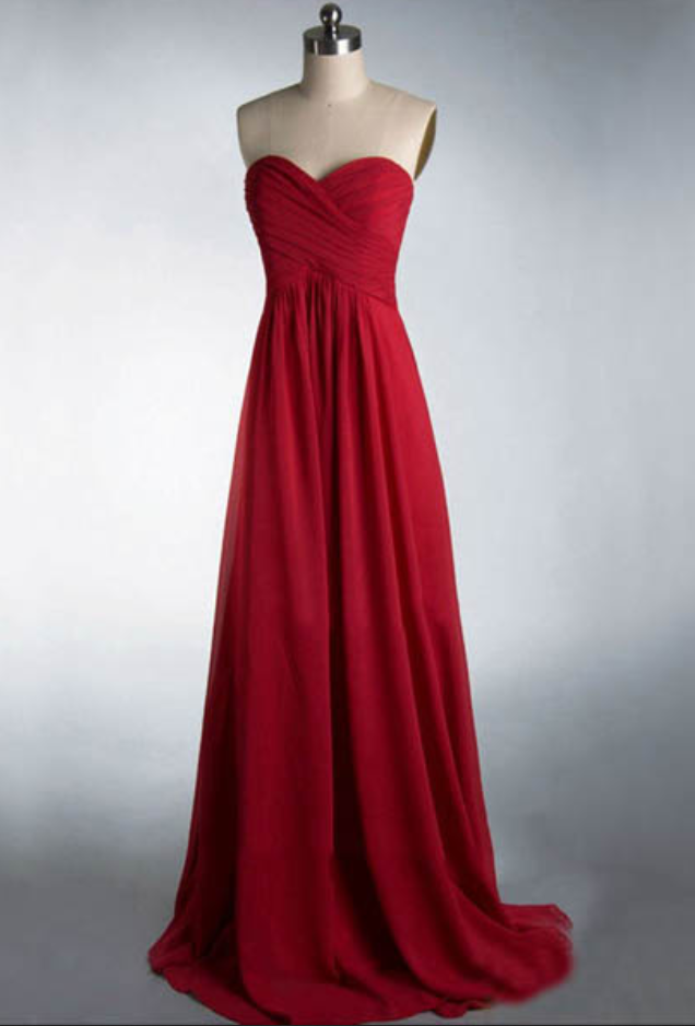 Sexy Prom Dress,red Chiffon Prom Dresses,long Evening Dress,formal ...
