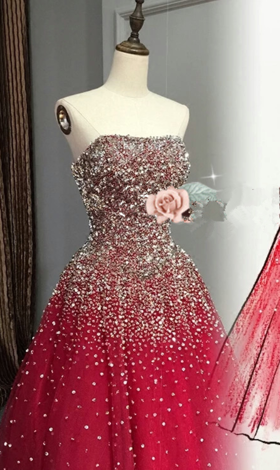 Prom Dress,prom Dresses,sparkling Rhinestone Prom Dress,bling Prom ...