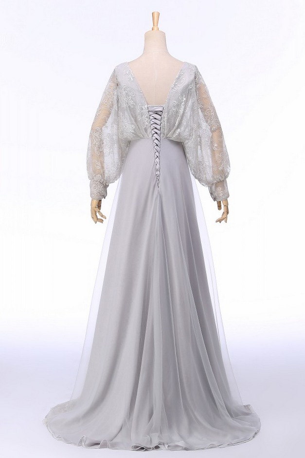 Long Sleeve O-neck Long Evening Dress Party Elegant Robe De Soiree ...