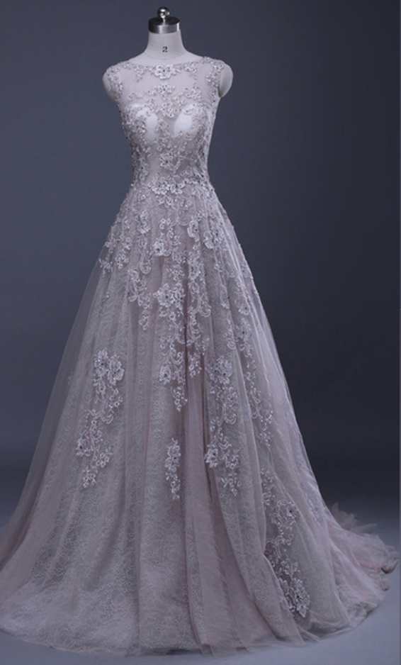 Long Prom Dress,sleeveless Appliques And Tulle Formal Dresses, Evening ...
