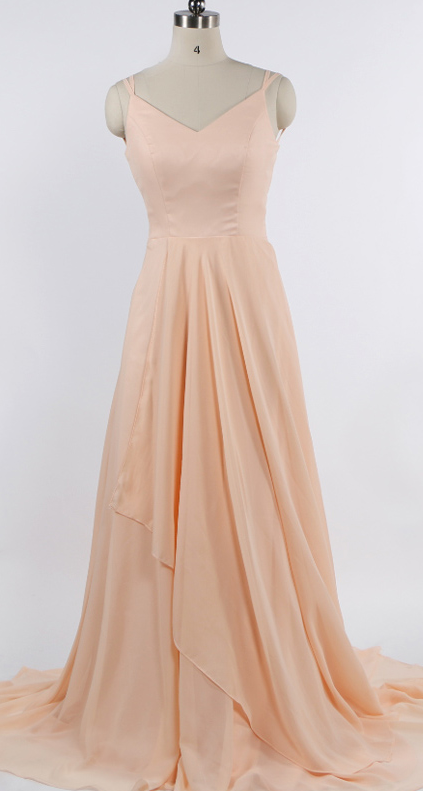 Chiffon Formal Prom Dress, Beautiful Long Prom Dress, Banquet Party ...