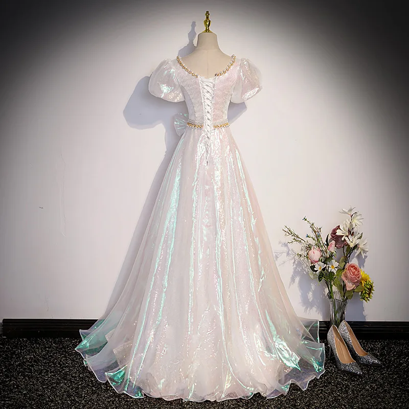 Prom Dress, Design Women Evening Dresses With Pearls Prom Party Gowns ...