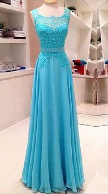 Charming Prom Dress,chiffon Prom Dress,lace Prom Dress,a-line Evening ...
